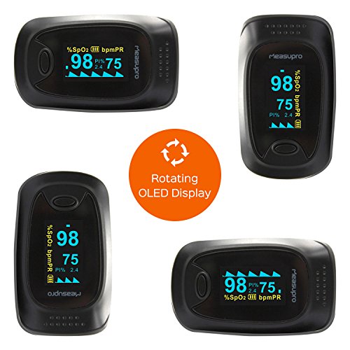 MeasuPro OX200 Instant Read Digital Pulse Oximeter with Carry Case and ...